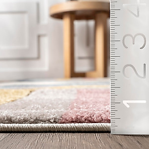 nuLOOM Jerri Double Half Rainbow Kids Area Rug, 8x10, Beige