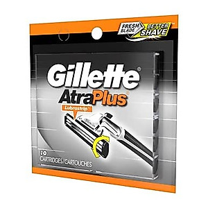 Gillette AtraPlus Cartridges with Lubrastrip, 10-Count Packages (Pack of 2)