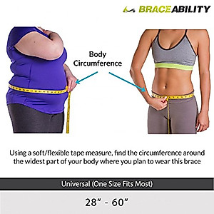 BraceAbility Lower Back & Spine Pain Brace | Adjustable Corset Support for Lumbar Strain, Arthritis, Spinal Stenosis and Herniated Discs (One Size - Fits Men & Women with 28" - 60" Waist)