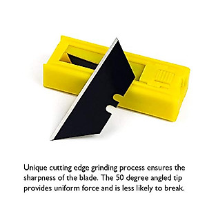 Black Utility Knife Blades SK5 Anti-oxidation 0.6 Thick Standard Size & Recycled Dispenser 40 Pack