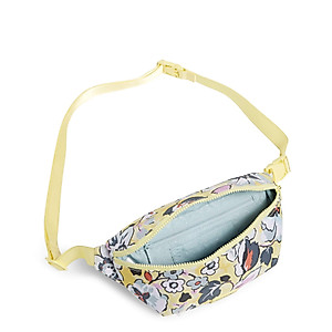 Vera Bradley Women's Recycled Lighten Up Reactive Convertible Crossbody Belt Bag With RFID Protection, Sunny Garden, One Size