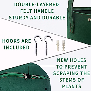 Betereap Upside-Down Tomato Grow Bag - 2-Pack Widen Planting Holes 400G Heavy Duty Easy Installation Durable Hanging Tomato Planter for Small Spaces with Carabiner Clip Design