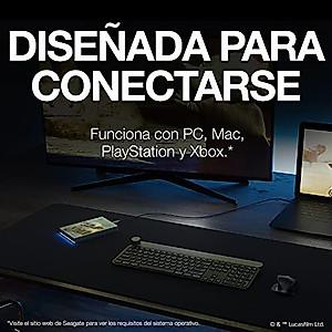 Seagate Grogu Drive Special Edition FireCuda External Hard Drive 2TB Officially-Licensed - 2.5 Inch USB 3.2 Gen 1 forced inspired Blue LED lighting with Rescue Services (STKL2000404)