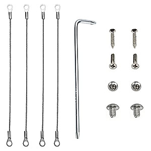 SDTC Tech 4 Pack Anti-Theft and Anti-Drop Security Chain Strap Ropes with Special Hole Screws and Screw Wrenches Compatible with Google Nest Cam Outdoor or Indoor Safety Equipment