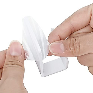 Jetec 8 Pieces Self Adhesive Razor Holder Hooks Shower Hook with Acrylic Adhesive for Razor Bathroom Kitchen Organizer for Razor Plug Towel (White)