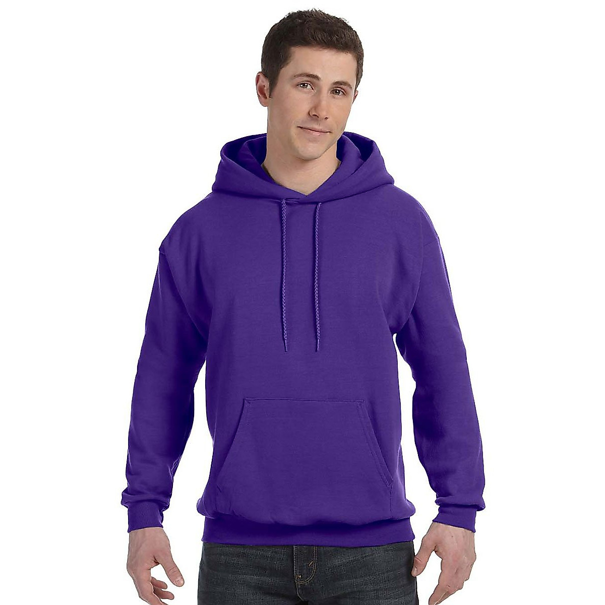 Hanes Adult EcoSmart Pullover Hood, Purple, XX-Large