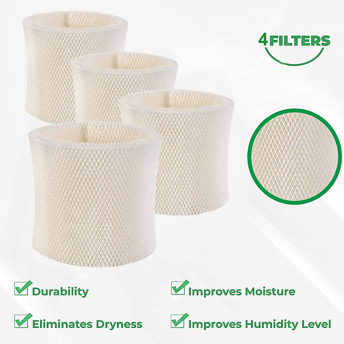 Lxiyu 4-Pack Replacement for Emerson MAF2 Moist air Wicking Humidifier Filter Designed to Compatible with Emerson Part # MAF2 & Kenmore Part # 15508, Noma Part #EF2.