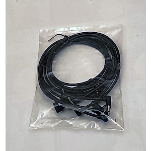 Starving Students Music Supplies Luigis Modular M-PAR Right Angled Eurorack Patch Cables - Package of 5 Black Cables, 24" (60 cm)