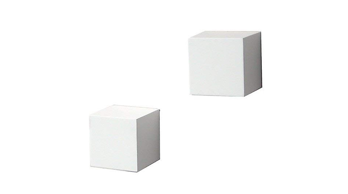 Knape & Vogt White Wall Cubes - Easy Install Decorative Shelves