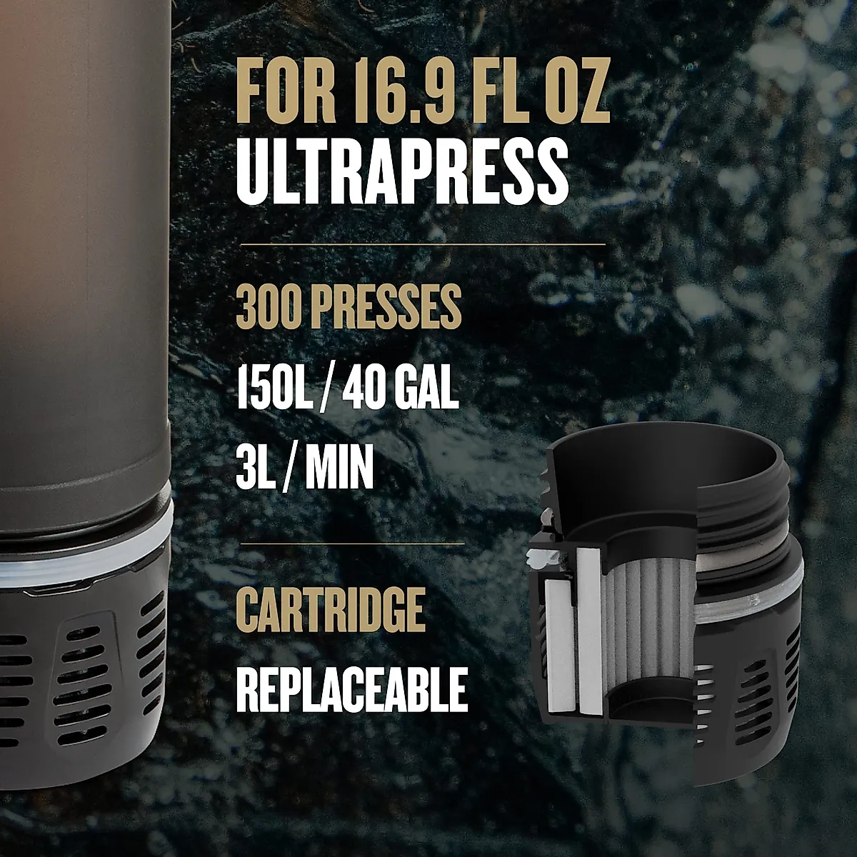GRAYL UltraPress Replacement Purifier Cartridge - Black