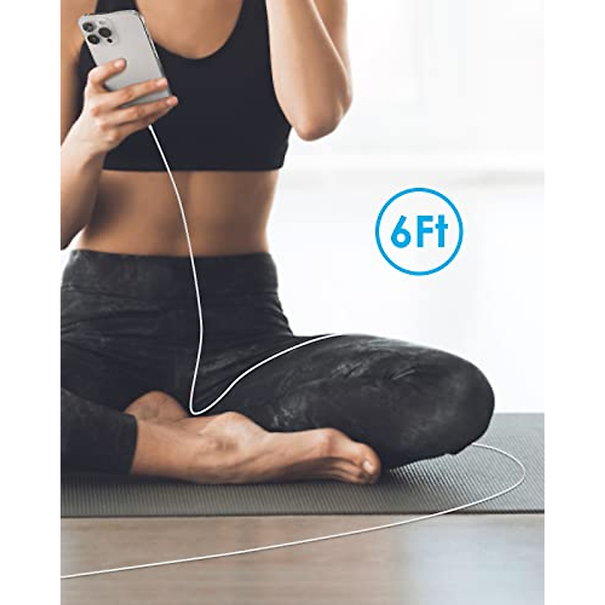 BRASAG iPhone Charger [MFi Certified] USB Wall Charger Travel Plug with 6ft Charging Cord 2-Pack USB to Lightning Cable Fast Charging for iPhone 14/13/12/11/SE/XR/8/8Plus/7/6/5/SE