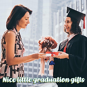 Batiyeer 60 Pieces Class of 2024 Graduation Keychains, Rubber Key Chains Grad Cap Charms Graduation Gifts (Gold, Black)