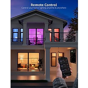 Lepro B1 AI Smart Light Bulbs - WiFi & Bluetooth RGBWW Color Changing LED Bulb Compatible with Alexa & Google Assistant, AI Generated Lighting LLM, AI Voice Control, Music Sync, 2.4GHz Only, 2 Packs