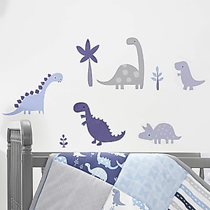 Bedtime Originals Roar Dinosaur Wall Appliques, Blue/Gray