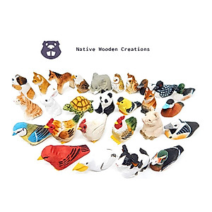 Hand Carved Wooden German Shepherd Figurine - Miniature Dog Sculpture for Home Decor, Small Animal Statue, Garden Ornament Pet Lover Enthusiast Collectible