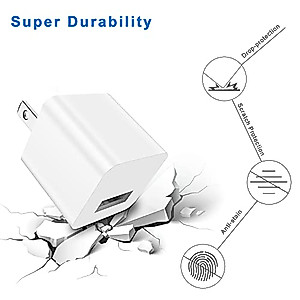 USB Wall Charger Block 4Pack 5V 1A Cube USB Plug Power Charging Adapter Brick for Apple iPhone Xs Max XR 8 Plus IPad Cell Phone Box