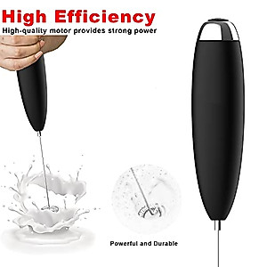 Milk Frother, Upgraded Titanium Motor Handheld Frother Electric Whisk,Hand Mixer, Frother for Coffee, Milk Foamer, Hand Mixer, Frother for Coffee, Lattes, Frother for Frappe, Latte, Matcha, No Stand