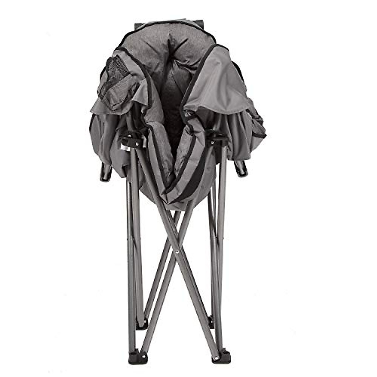 MacSports C932S-129 Padded Cushion Outdoor Folding Lounge Patio Club Chair, Gray