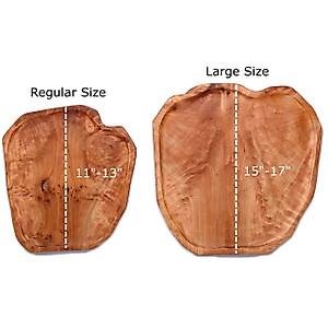 Driini Premium Handmade Root Wood Lazy Susan Turntable (16'') - Large Rustic Wooden Serving Platter Cheese Board - Oversized Charcuterie Tray, Perfect for Your Dinner Table or Countertop