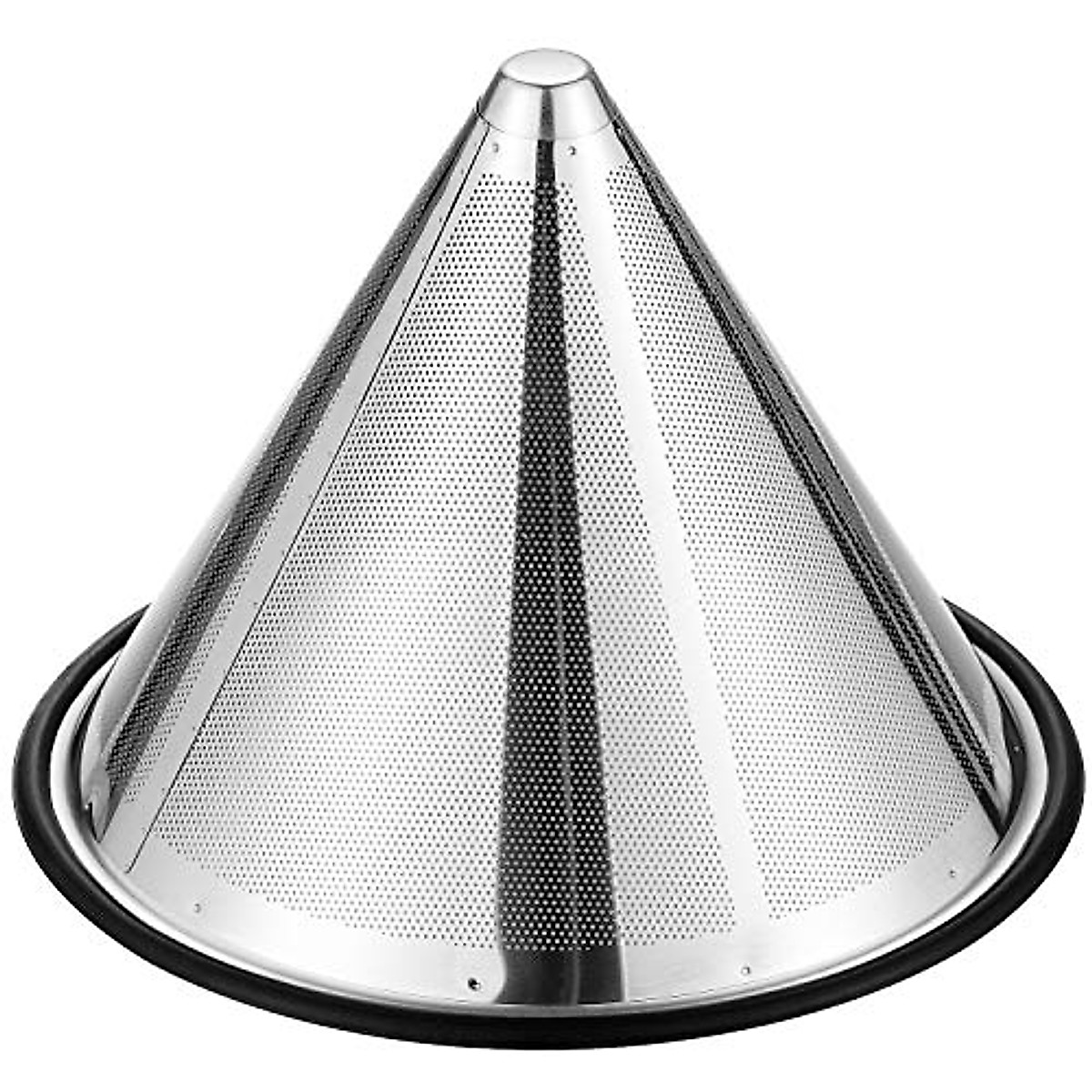 TEEMADE Pour Over Coffee Filter Metal Base Reusable Stainless Steel Coffee Dripper Perfect for Chemex Hario Bodum & Other Coffee Makers Paperless Coffee Filter for Sustainable Brewing