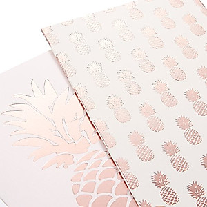 36-Pack All Occasion Greeting Cards in Pink Foil Pineapple Designs, Envelopes Included, 4x6