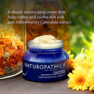 Naturopathica Calendula Essential Hydrating Cream, Soothing Face Moisturizer for Dry and Sensitive Skin, Daily Nourishing Face Cream for Men and Women, 1.69 fl oz