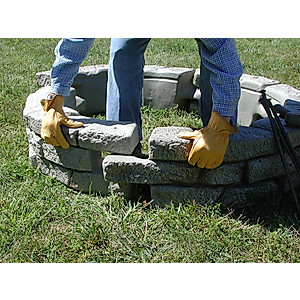 RTS Home Accents Rock Lock Interlocking Landscape Edging and Border System, Curved Section With Spikes, 2.5 Feet Long (Pack of 2)