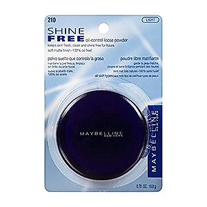 Maybelline New York Shine Free Oil Control Loose Powder, Light [210] 0.7 oz (Pack of 3)