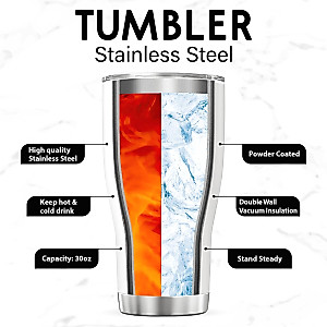KINGGGGG Tumbler 30 Oz Alter Steel Bridge Stainless Logo Insulated with Lid and Straw Coffee