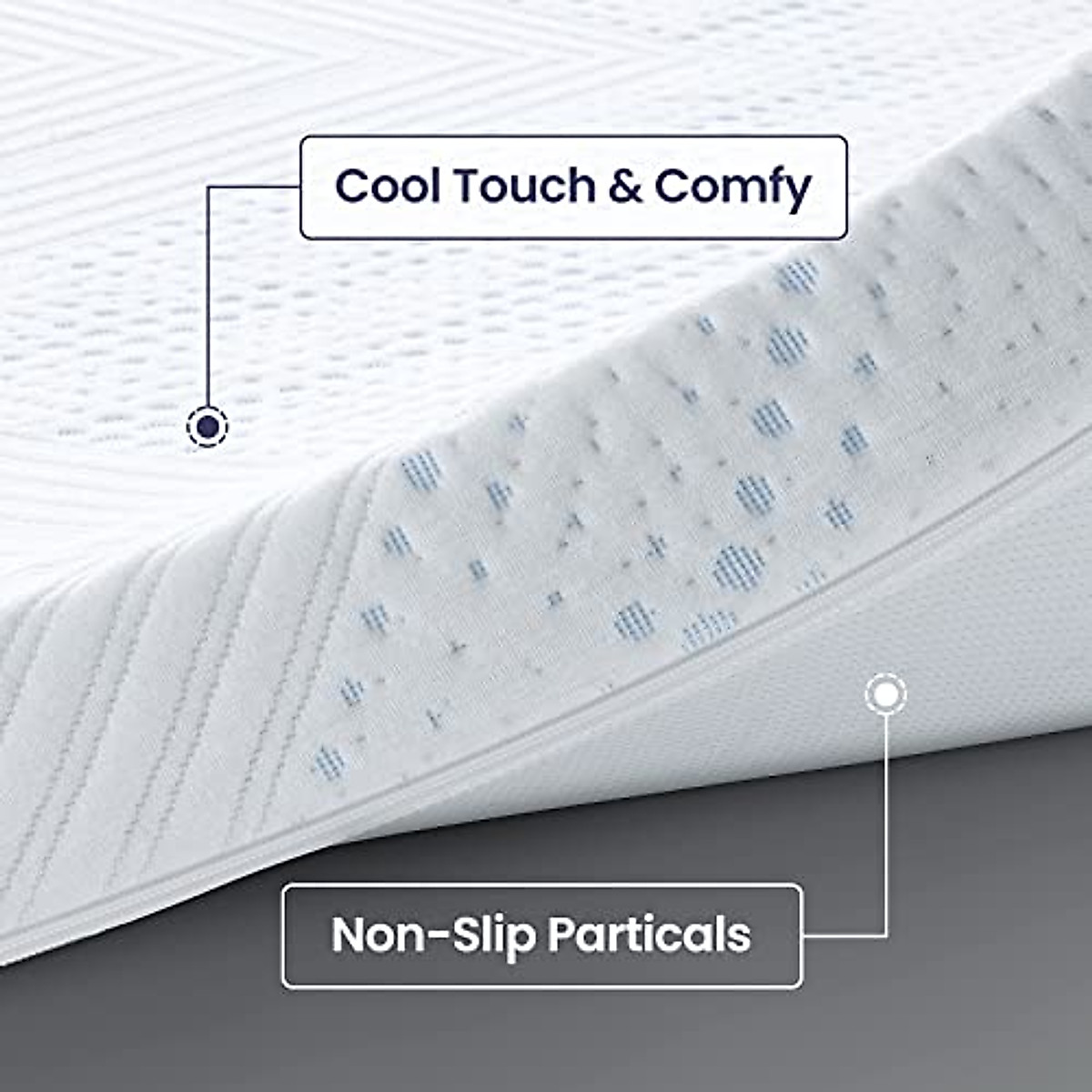BedStory 3 Inch Firm Mattress Queen Size - Extra Firm Memory Foam Bed Topper - Back Pain Relief - High Density Cooling Gel Foam Mattress Pad with Skin-Friendly Cover - CertiPUR-US Certified