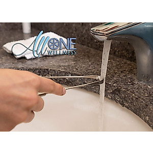 Tongue Cleaner By AllOne Wellness Stainless Steel Tongue Scraper/w Handle