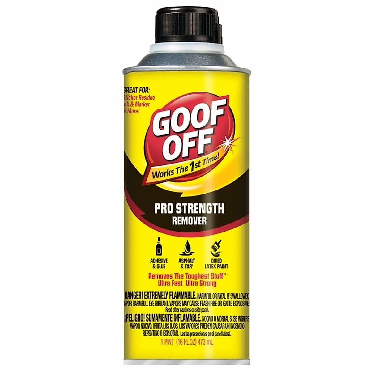 Goof Off FG653 Professional Strength Remover, Pourable 16-Ounce,Liquid