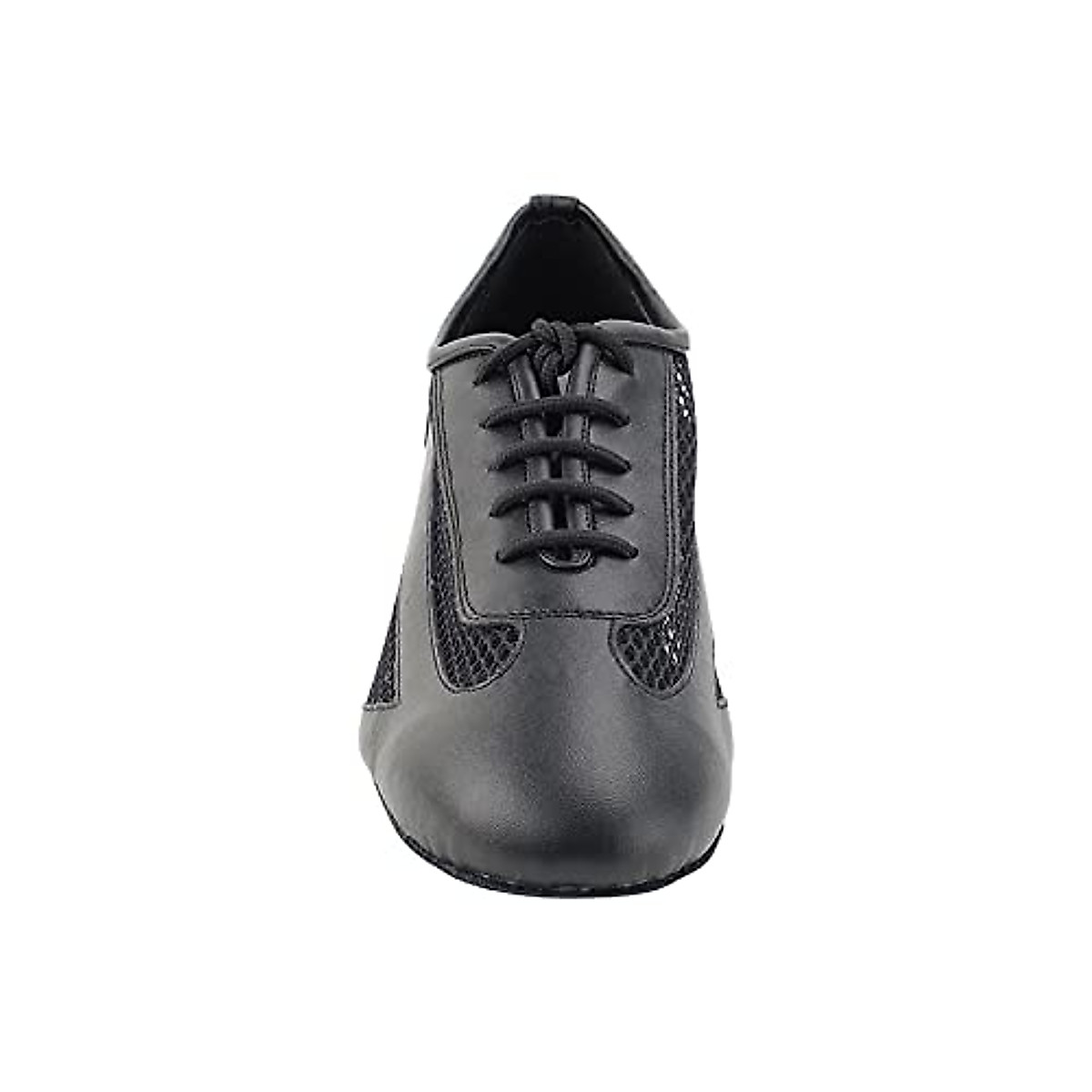 Very Fine Dancesport Shoes - Women's Latin, Salsa Ballroom Practice Dance Shoes - Classic 2009-1.5" Heel & Canvas Mesh Shoe Bag (Black Leather, Size 9)