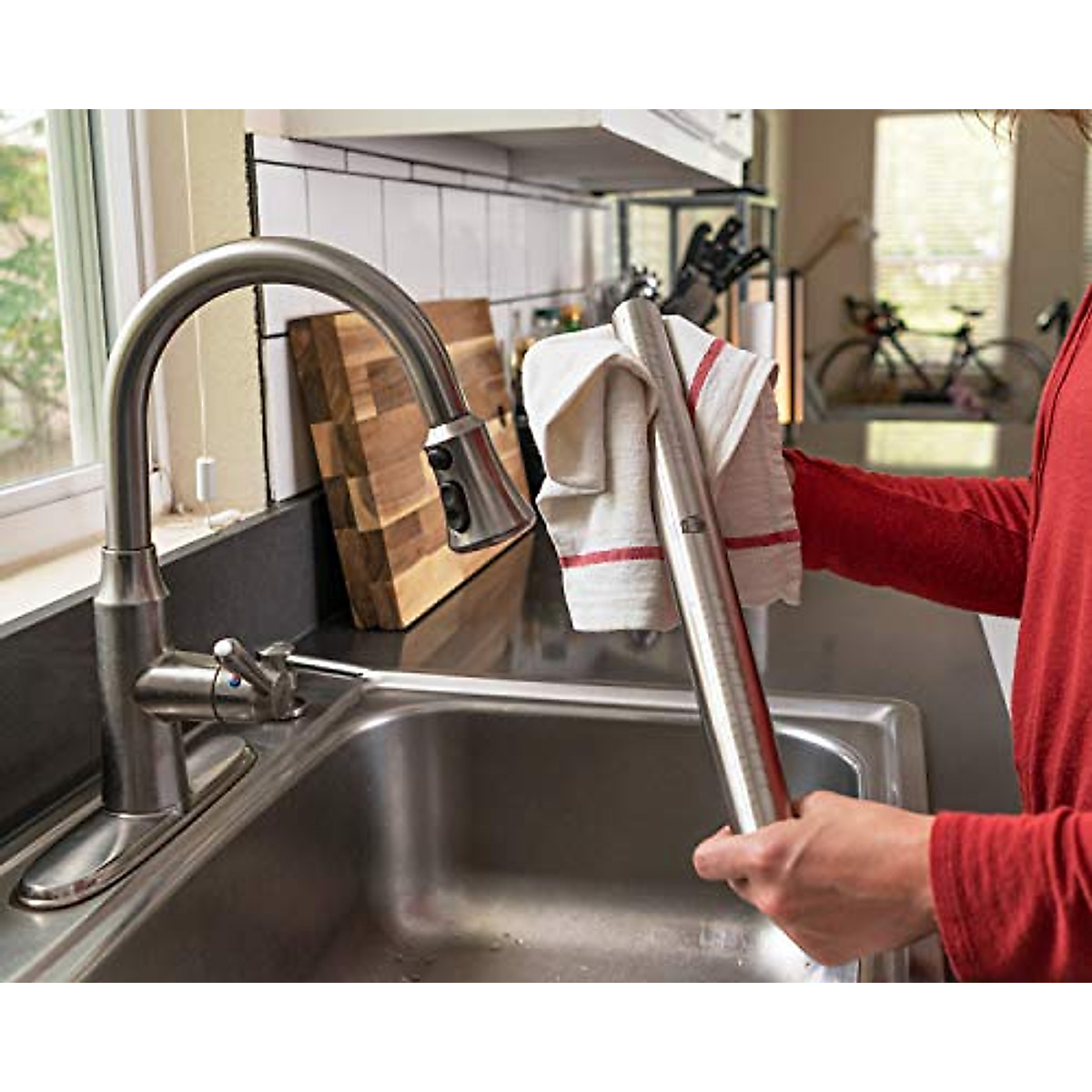 French Rolling Pin for Baking by Ultra Cuisine – Tapered Stainless Steel Design, Adjustable Weight, Professional or Home Use with Pizza, Cookie, Pastry Dough, Fondant & Pie Crust –Dishwasher-Safe