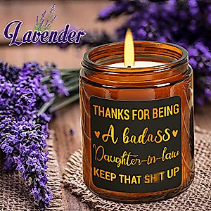 Lavender Scented Candle - Daughter in Law Gift, Birthday Gift for Daughter in Law, Wedding, Anniversary, Engagement, Christmas, Mothers Day, Thanksgiving, Graduation Gifts for Daughter in Law