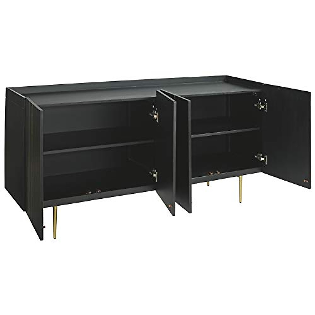 Signature Design by Ashley Brentburn Contemporary Accent Cabinet or TV Stand, Black
