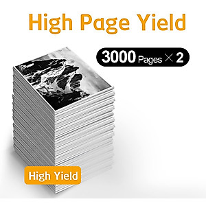 CHINGER TN760 Compatible Toner Cartridge Replacement for Brother TN760 TN-760 TN730 Used with HL-L2350DW HL-L2395DW HL-L2390DW DCP-L2550DW MFC-L2750DW HL-L2370DW MFC-L2710DW (2 Black, High Yield)