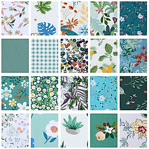 Moukeren 100 Pcs Floral Jelly Fabric Quilting Strips Colorful Cotton Fabric Patchwork Jelly Fabric Roll up 2.55 Inch Precut Plain Weave Fabric for DIY Craft Sewing(Cartoon)