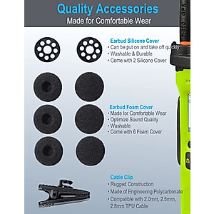 commountain CP200D CP100D Earpiece Compatible for Motorola Radios R2 CP200 CP185 BPR40 BPR40D CLS1410 CLS1110 DTR700 DTR650 RDU4100 RDU4160D RMU2040 RMU2080D CLS CP, G Shape Earhook Headset Ear Piece