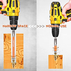 OnYolk 10-Piece Phillips Magnetic Screwdriver Bit Set, S2 Alloy Steel Anti-Slip Long Drill Bits, 1/4 Hex Shank, Fine Tooth Design, Strong Magnetism, Size 1"- 5", PH2