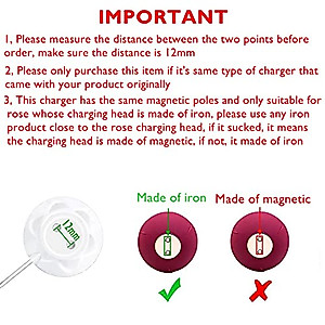 BATSOEASY 2.4Ft Rose Charger, Magnetic USB Charger Cable Cord Fast Charging Dock Station for Rose Only