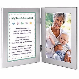 Poetry Gifts Grandchild Gift, Grandson or Granddaughter Frame From Grandparent, Add 4x6 Inch Photo