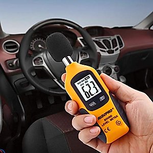 Decibel Meter, RISEPRO® Digital Sound Level Meter 30 – 130 dB Audio Noise Measure Device Backlight MAX/MIN, Data Hold Auto Power Off Dual Ranges HT-80A