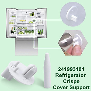 Sikawai 3 Pieces 241993101 Crisper Shelf Cover Support Fit for Frigi-daire Refrigerator Shelf Support Replace 1513081 240350802 AH2358879 AP4393090 EA2358879 PS2358879