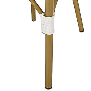 Christopher Knight Home Philomena Outdoor French Bistro Chair (Set of 4), Blue + White + Bamboo Print Finish