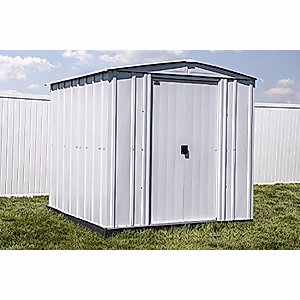 Arrow Classic Steel Storage Shed, 6x7, Flute Grey