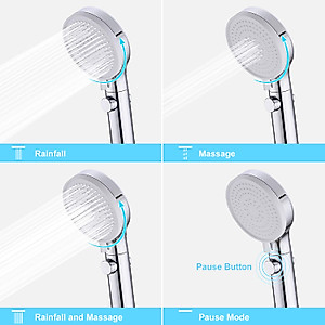 CREA Roman Tub Faucet, Tub Faucet Chrome Bathtub Bath Faucet Set 3-Hole with Hand Shower Tub Spout Diverter Deck-Mount Pull Out Bathroom Tub Faucet