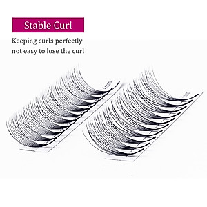 Premade Fans Eyelash Extensions 10D Lash Extensions Premade Fans 0.05 0.07 Thickness Pre Fanned Volume Lash Extensions C D Curl by FADLASH (10D-0.07-D, Mix 8-14mm)