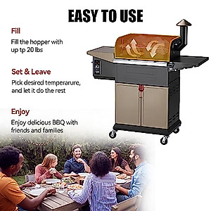 Z GRILLS Wood Pellet Grill and Smoker with PID Controller, 572 Sq. In Cooking Area, Direct Flame Searing, 600D