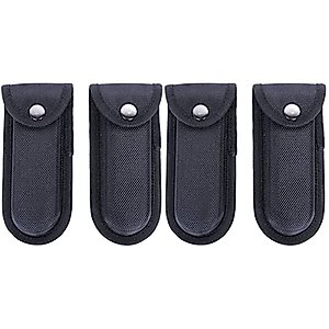 UPKOCH 4pcs for Pocket Holder, Portable Holders Nylon Molle Pouch Tool Sheath Single Utility Case Storage Mini Holster Holder Folding Organizer Pouch, Knife Outdoor